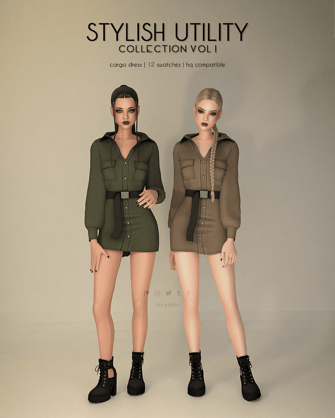 Коллекция одежды Stylish Utility Collection | Sims4Mods