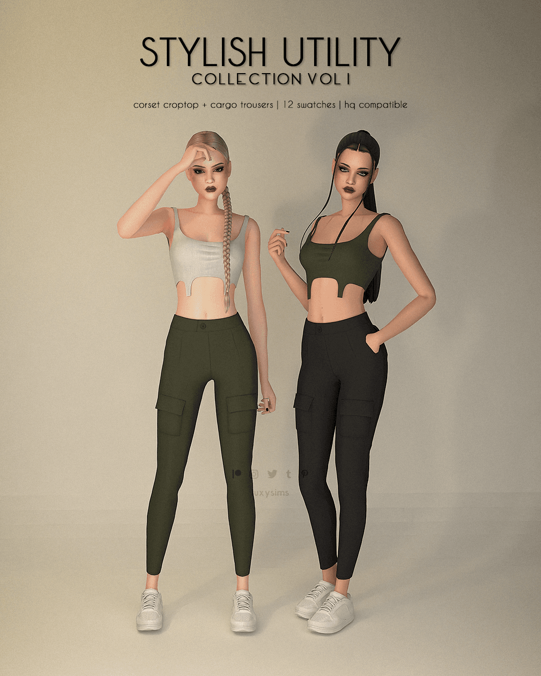 Коллекция одежды Stylish Utility Collection | Sims4Mods