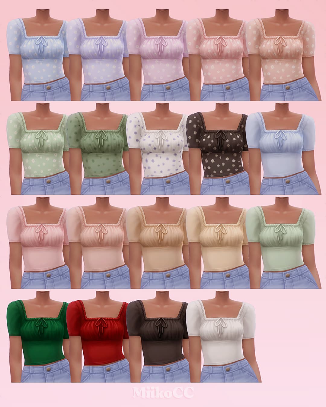 Летние топы Summer Tops | Sims4Mods