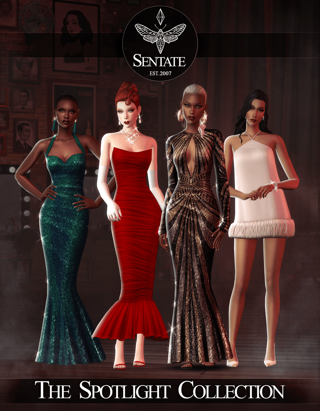 Коллекция платьев The Spotlight Collection | Sims4Mods