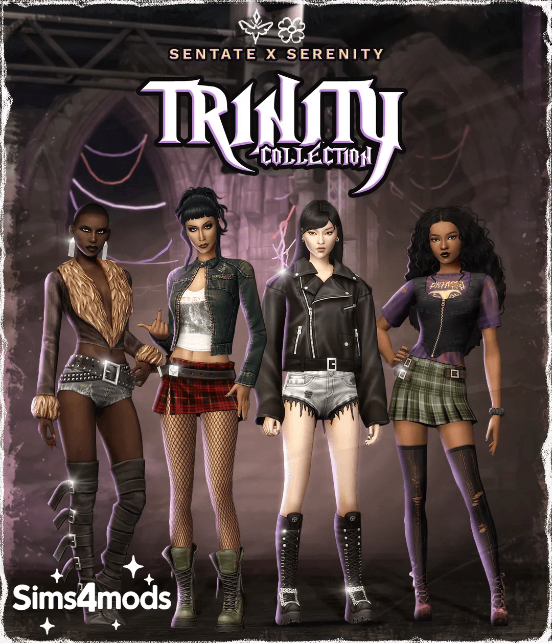 Коллекция одежды The Trinity Collection | Sims4Mods