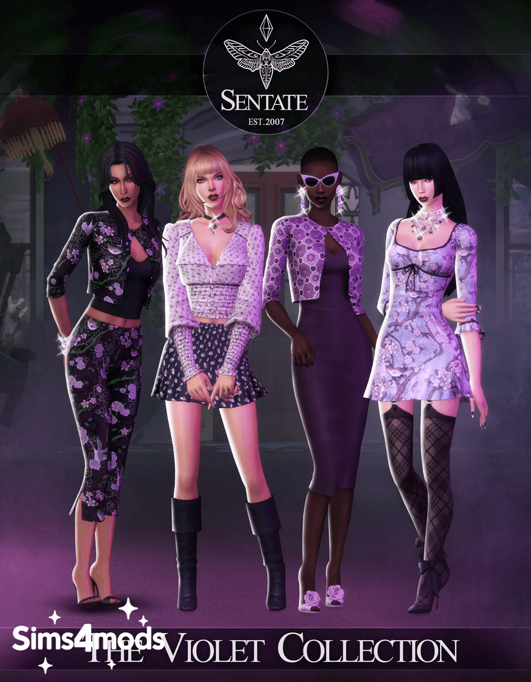 Сет одежды The Violet Collection | Sims4Mods