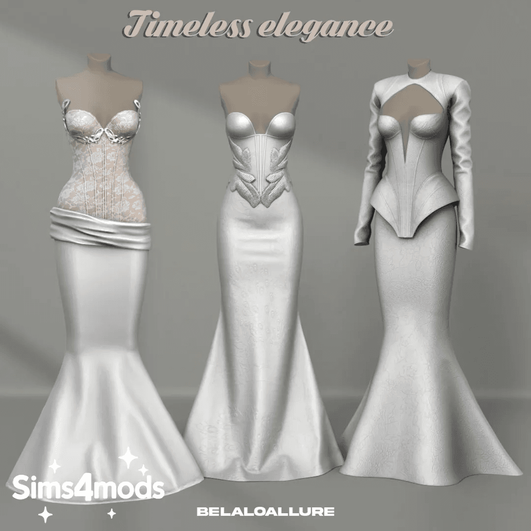 Коллекция свадебных платьев Timeless Elegance | Sims4Mods