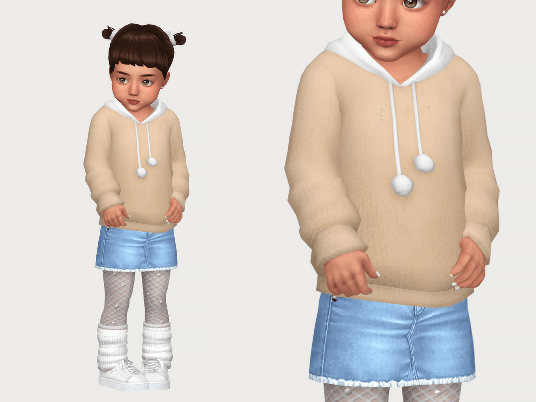 Детская толстовка Bunny Hoodie | Sims4Mods