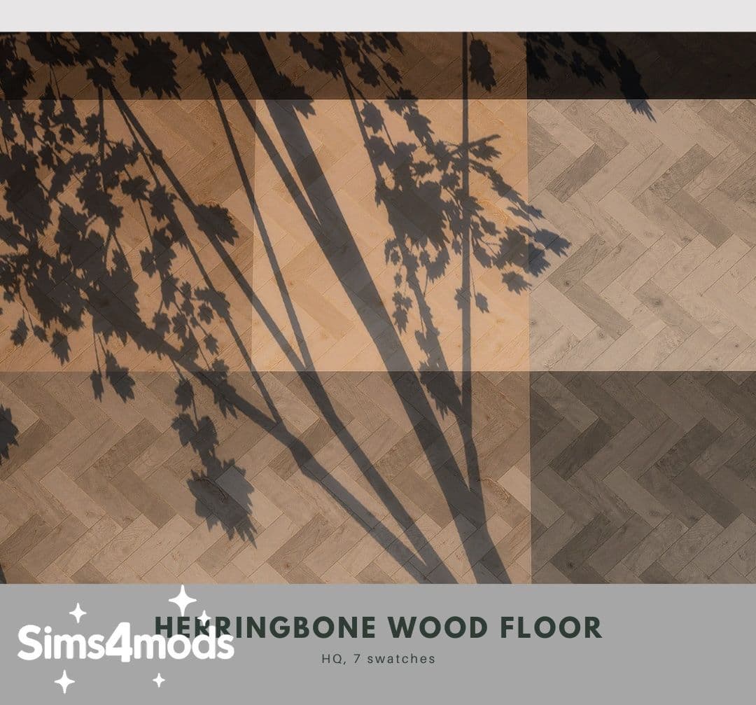 Паркет Herringbone Wood Floor | Sims4Mods