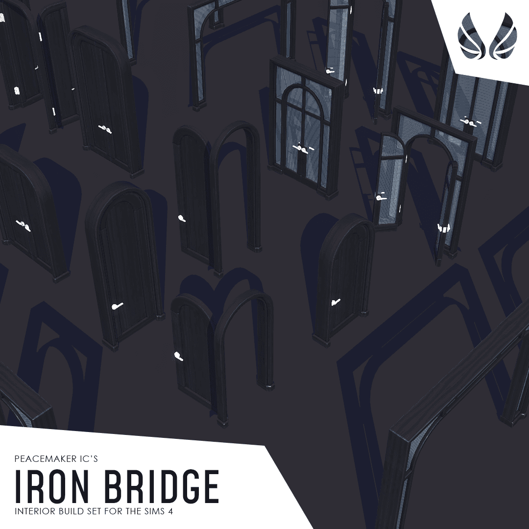 Набор дверей Iron Bridge-Interior Build Set | Sims4Mods