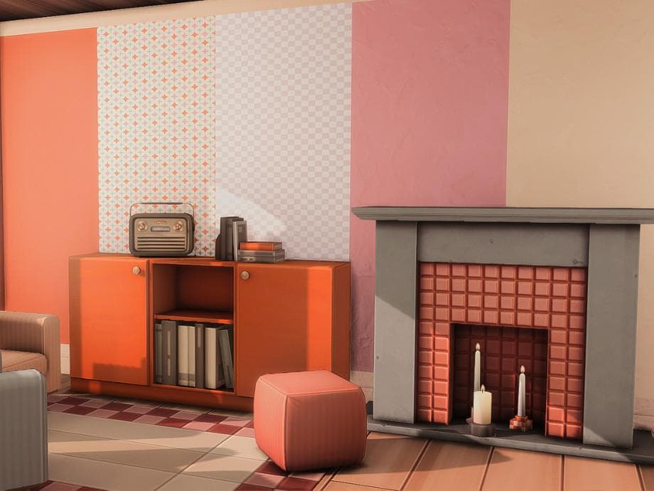 Обои SEVENTIES & TRIM Wallpaper | Sims4Mods