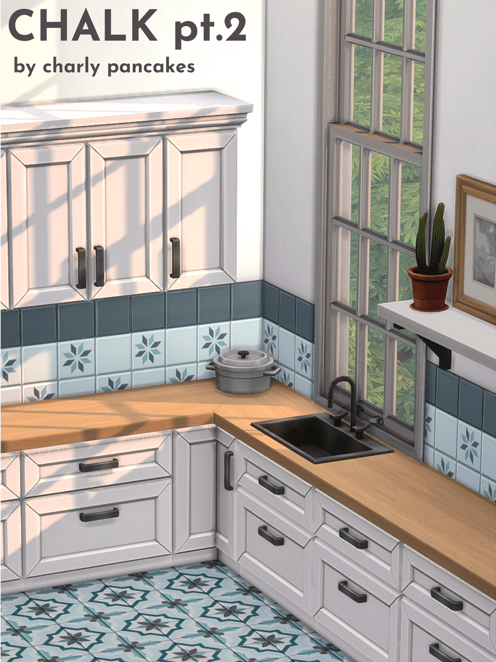 Набор плитки Chalk Tiles | Sims4Mods