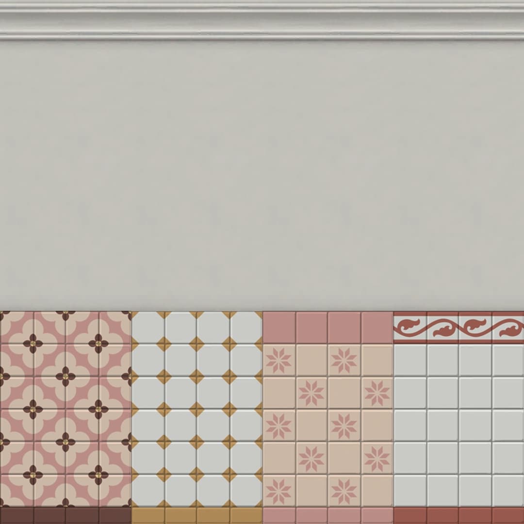 Набор плитки Chalk Tiles | Sims4Mods