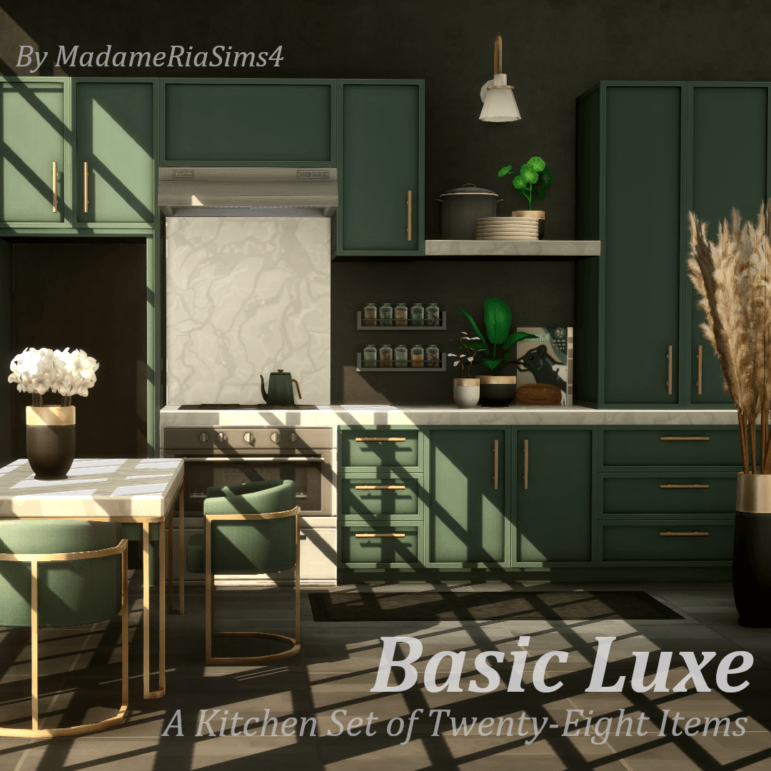 Кухня Basic Luxe Kitchen | Sims4Mods