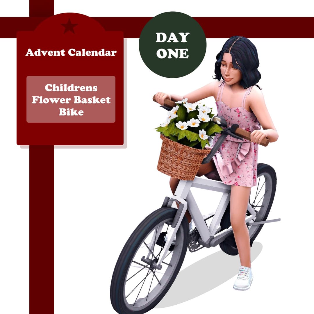 Велосипед Children's Flower Basket Bike | Sims4Mods