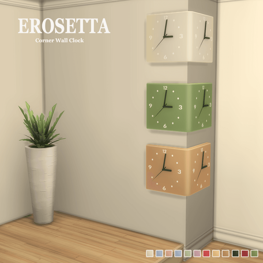 Угловые настенные часы с подсветкой | Sims4Mods