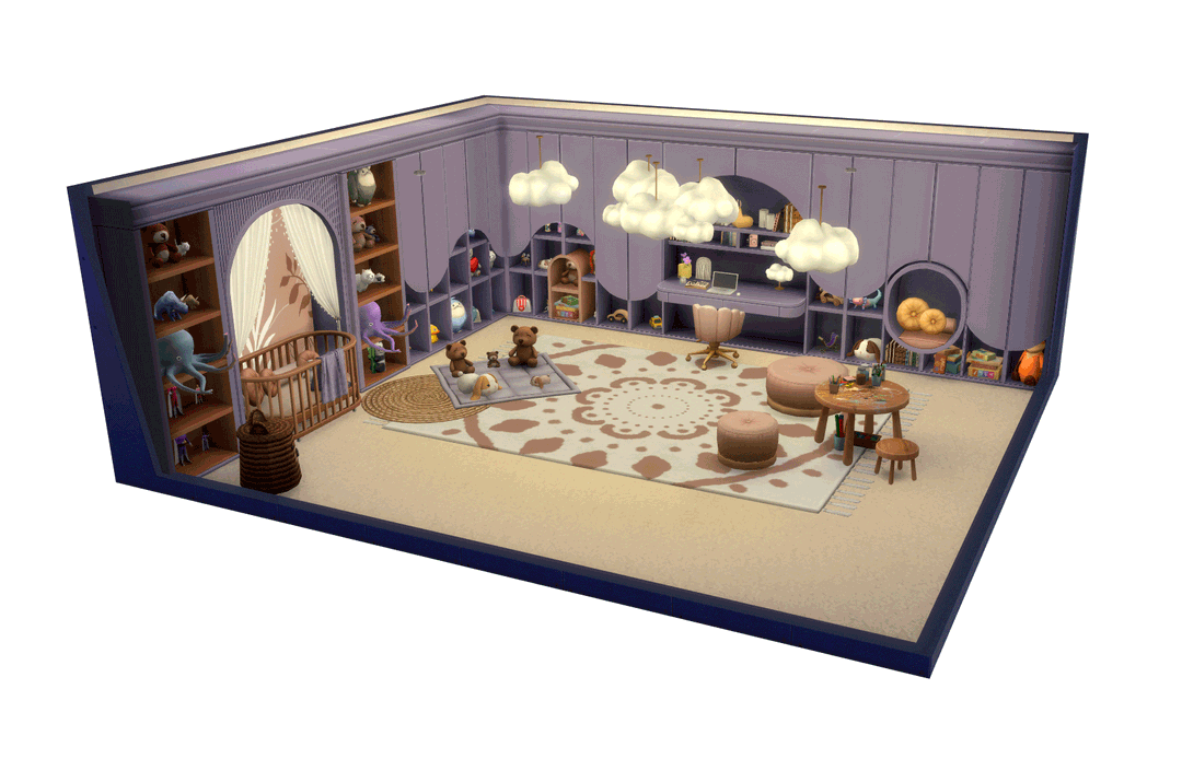 Мебель для детской Curv Dreams Pack | Sims4Mods