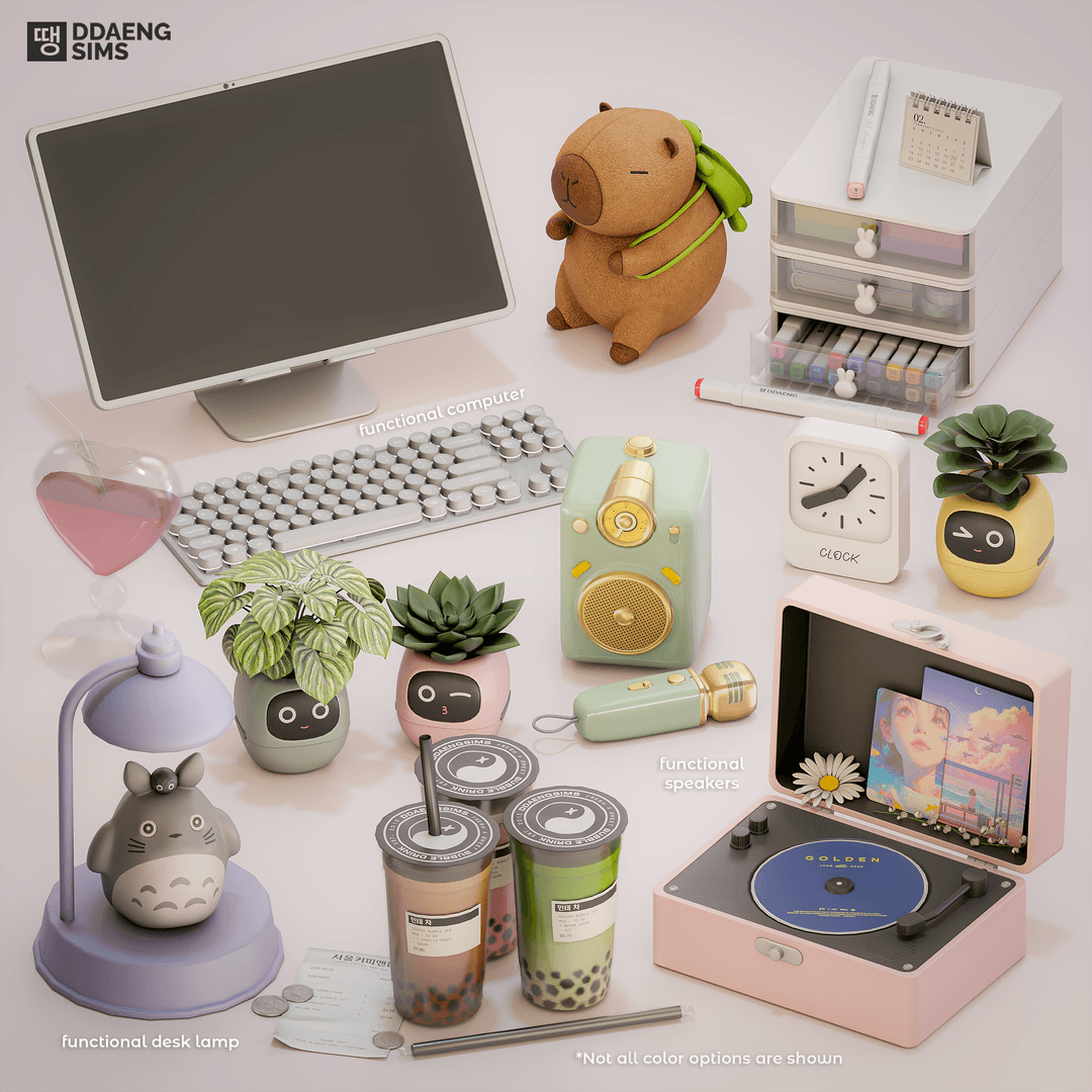 Набор аксессуаров для офиса Darling Set | Sims4Mods