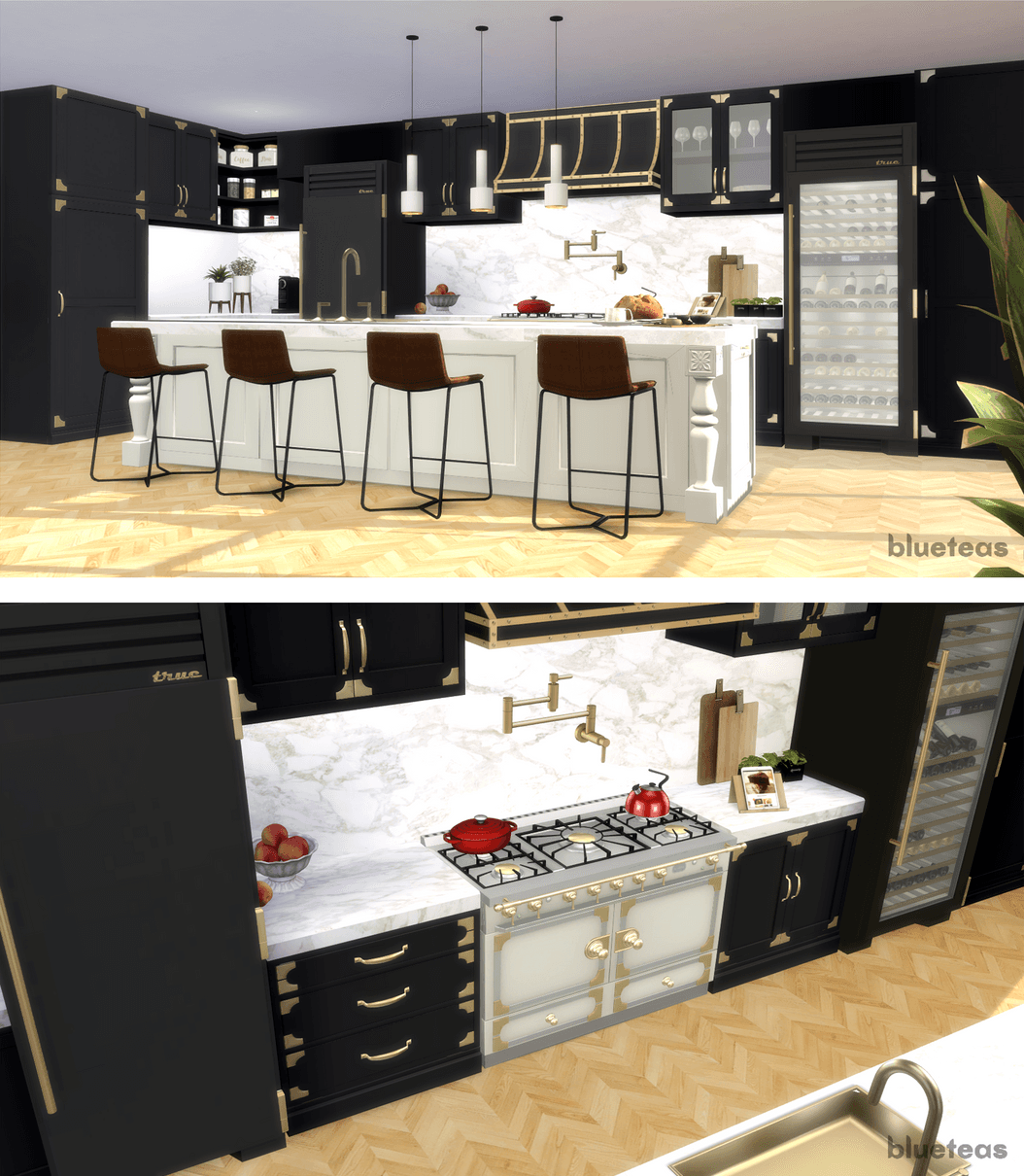 Шикарная кухня Fallon Kitchen | Sims4Mods