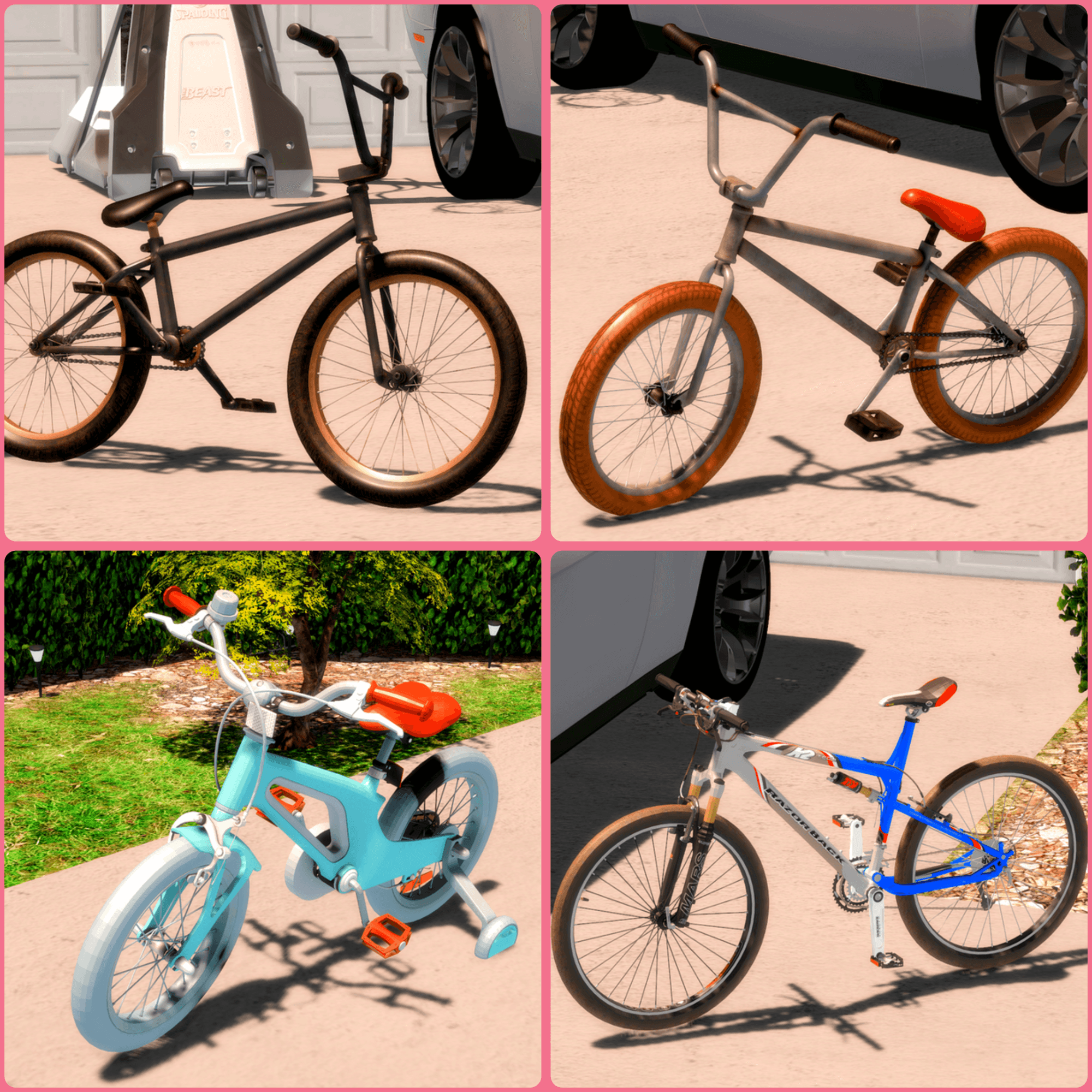 Сет велосипедов Family Bike Pack CC | Sims4Mods