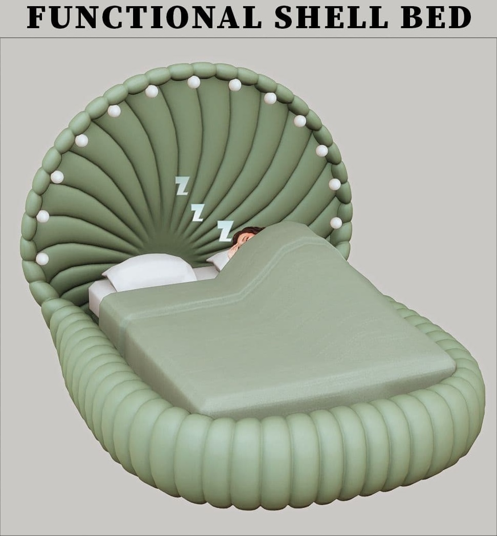 Кровать Shell Bed | Sims4Mods