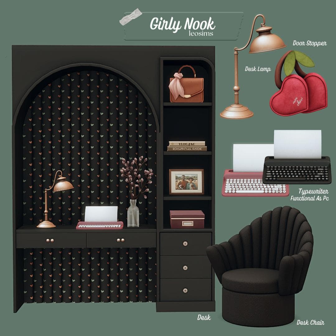Рабочий стол Girly Nook | Sims4Mods