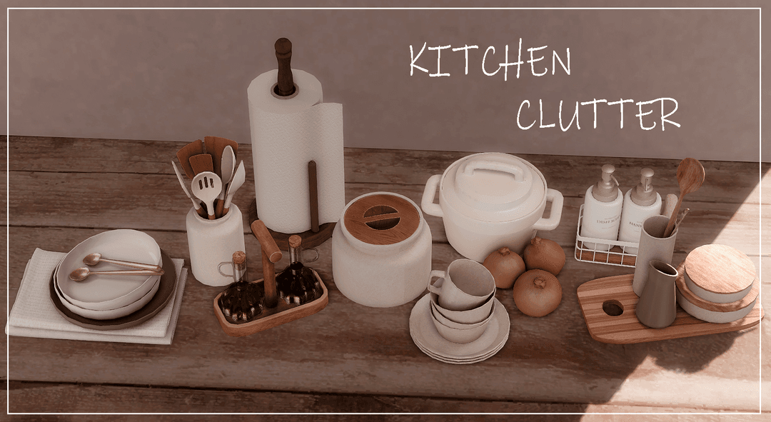 Кухонный декор Kitchen clutter | Sims4Mods