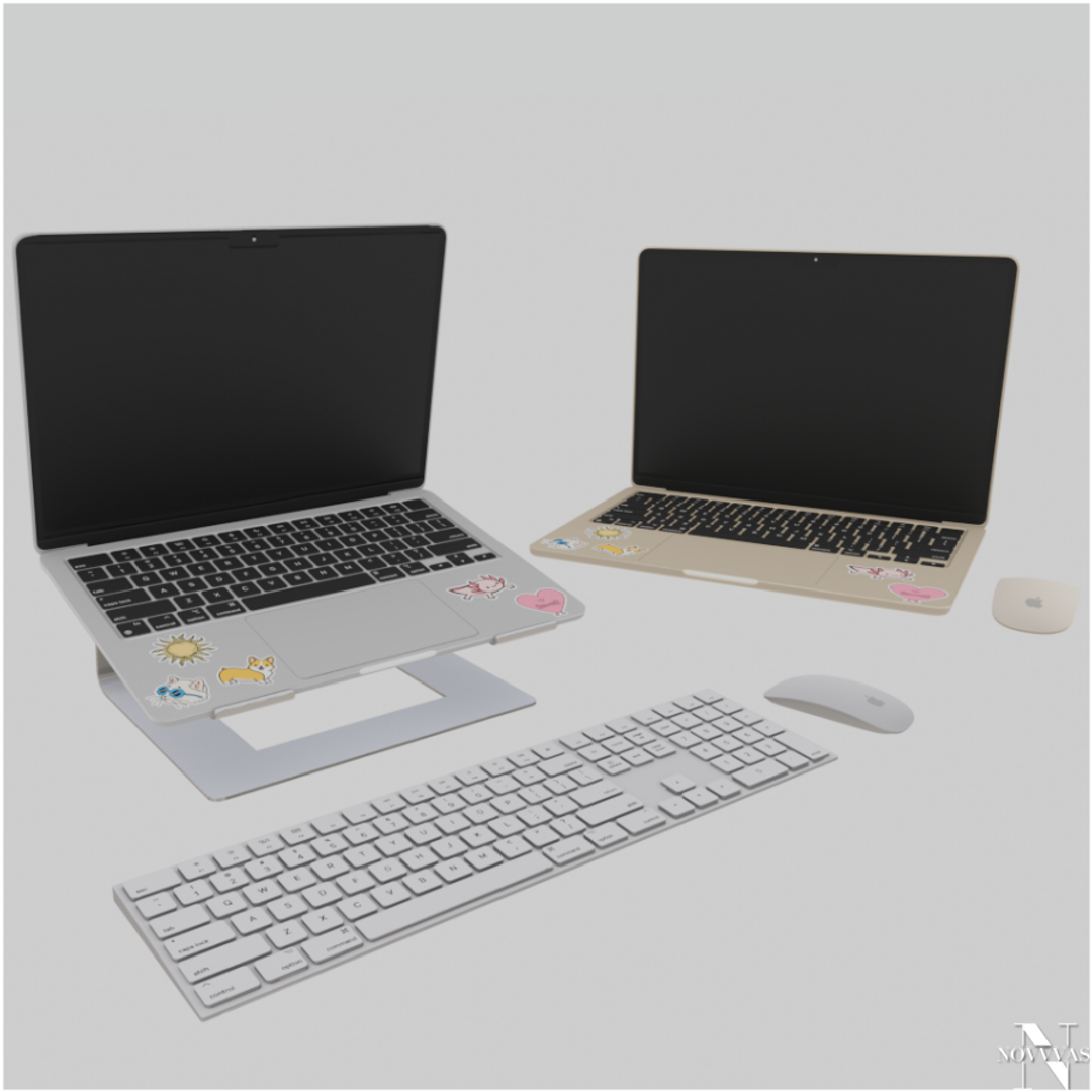Функциональный ноутбук MacBook Air | Sims4Mods