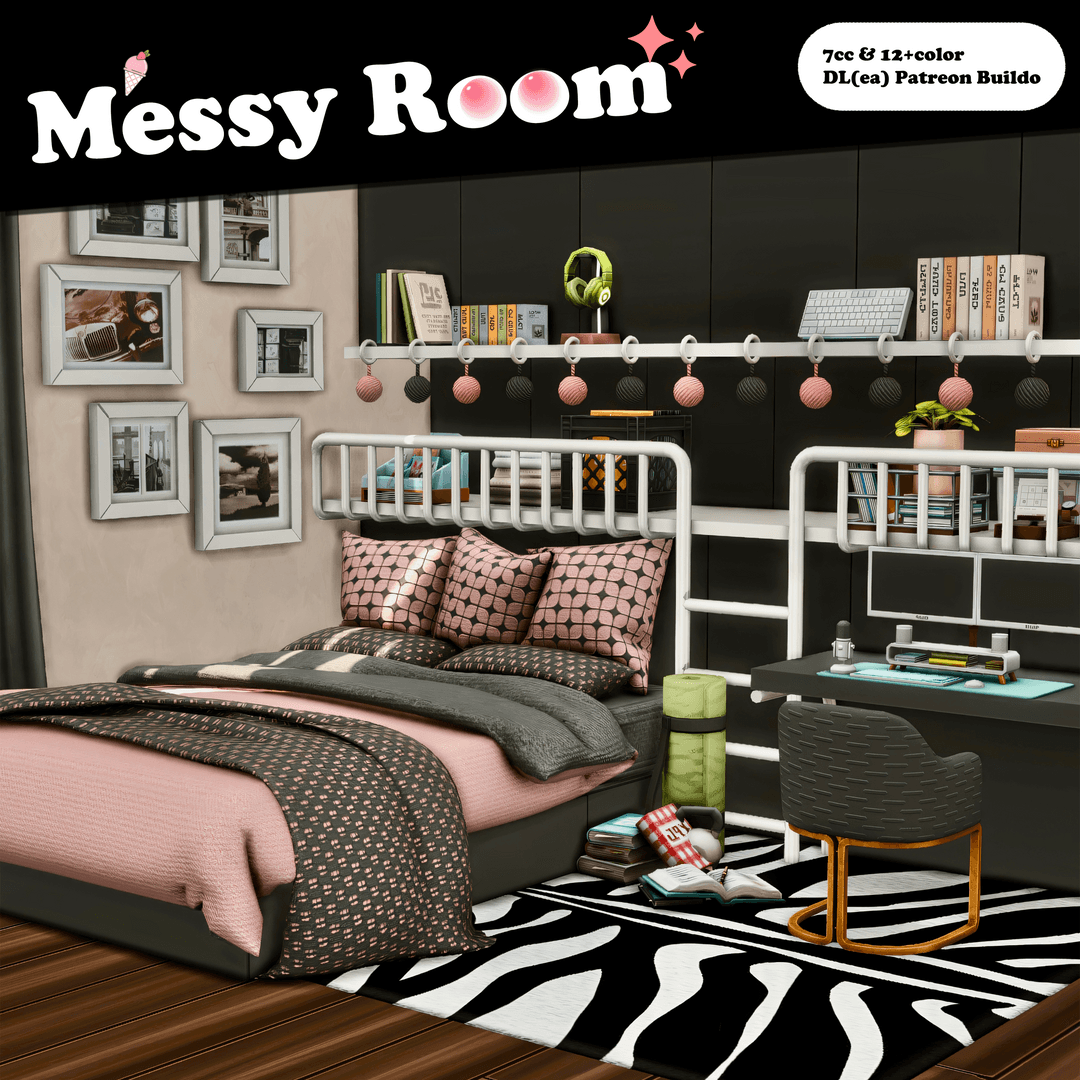 Набор для подростковой комнаты Messy Room | Sims4Mods