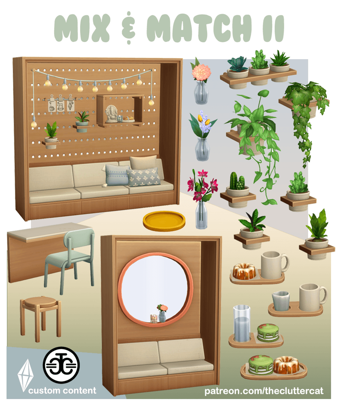 Набор мебели и декора Mix & Match II | Sims4Mods