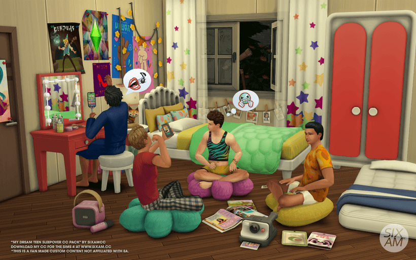 Подростковая спальня My Dream Teen Sleepover | Sims4Mods