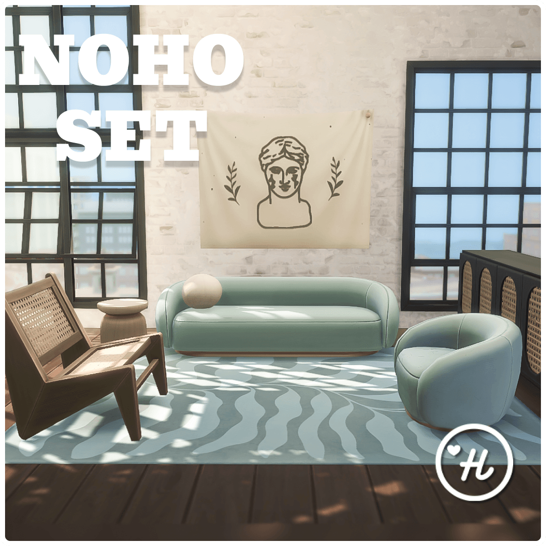 Набор мебели для гостиной Noho Set | Sims4Mods
