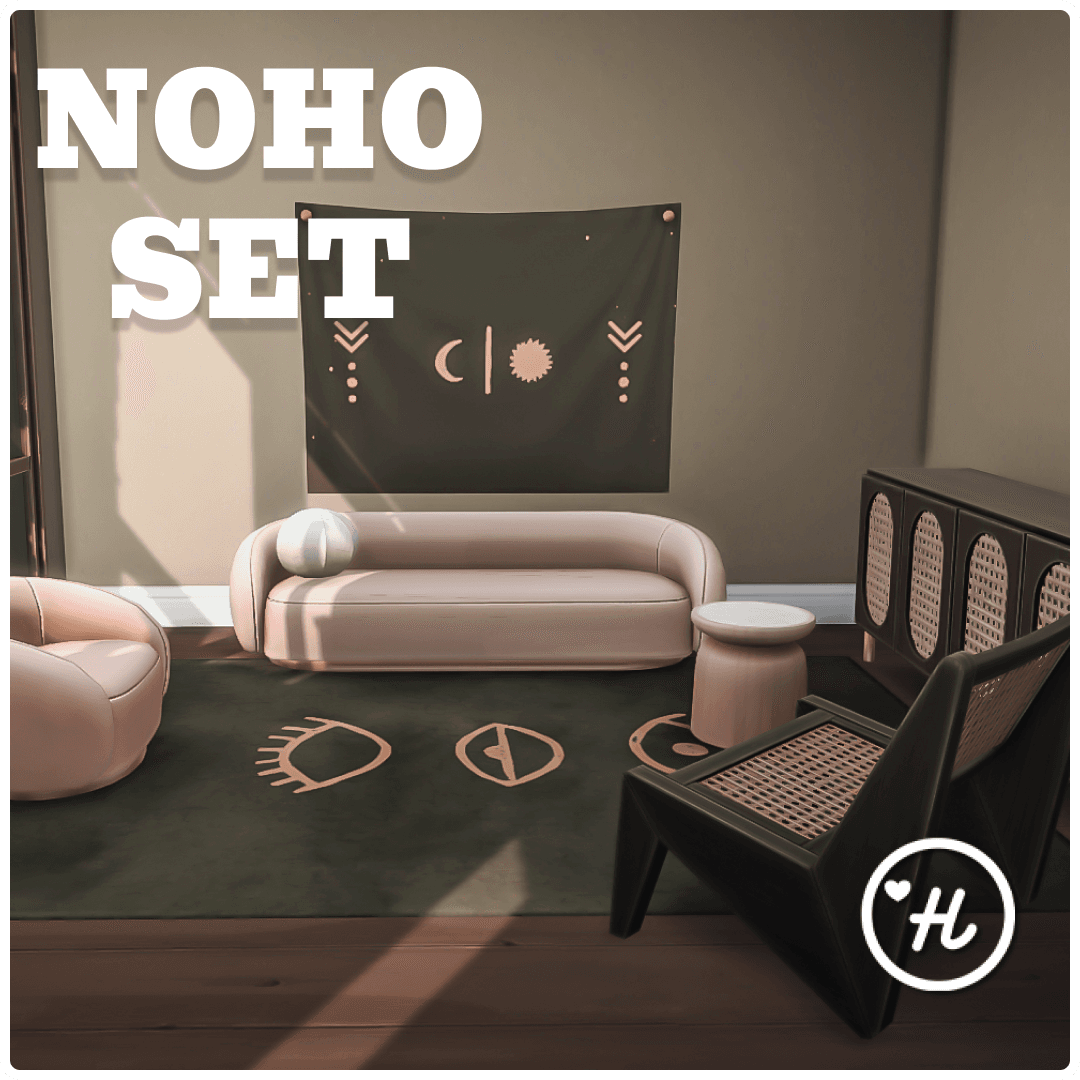 Набор мебели для гостиной Noho Set | Sims4Mods