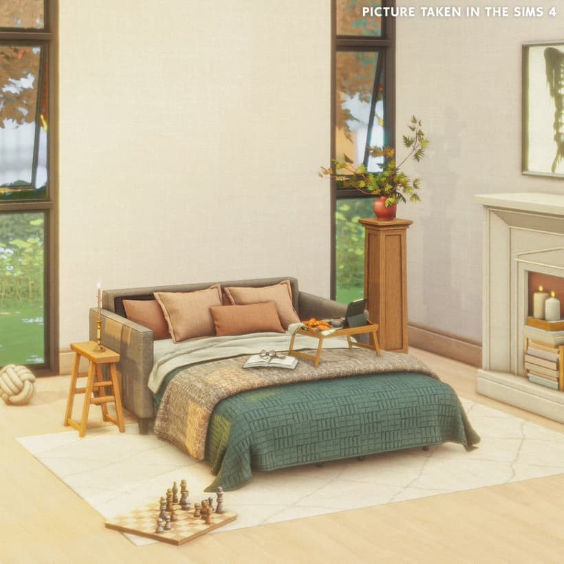Набор мебели Natural Sleeper Sofa | Sims4Mods