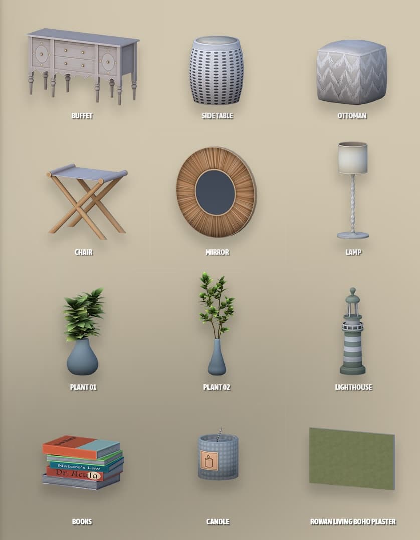 Набор для гостиной Nautical Living Part 2 | Sims4Mods