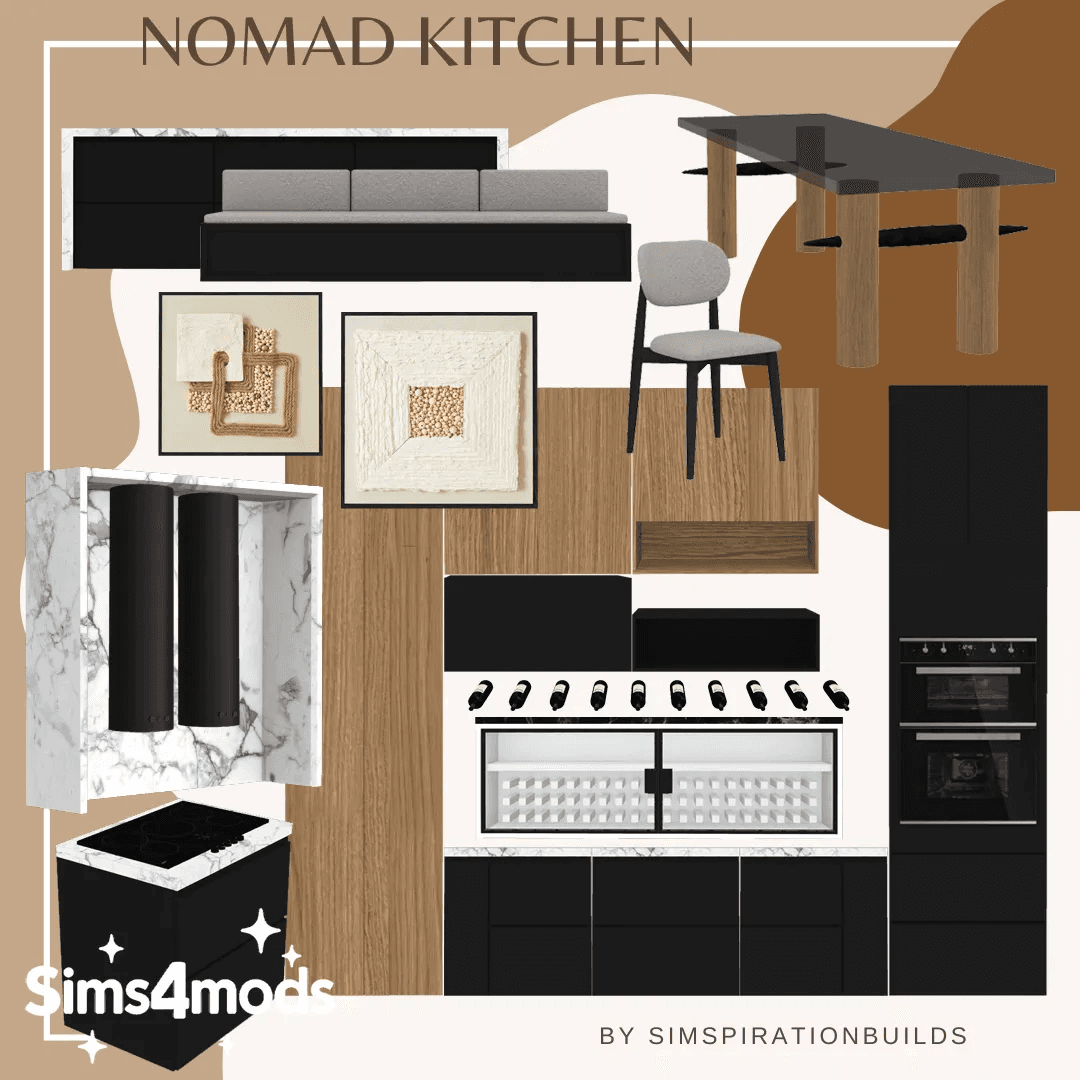 Кухня Nomad Kitchen | Sims4Mods
