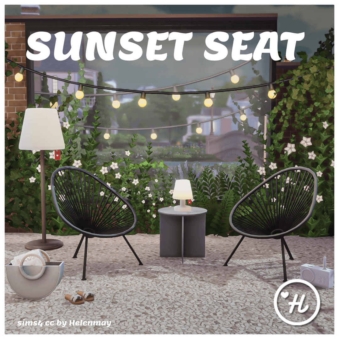 Комплект садовой мебели Sunset Seat | Sims4Mods