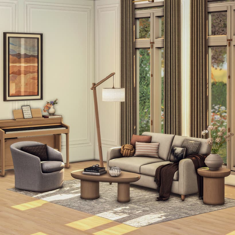 Мебель для гостиной Scandinavian Sleepover | Sims4Mods