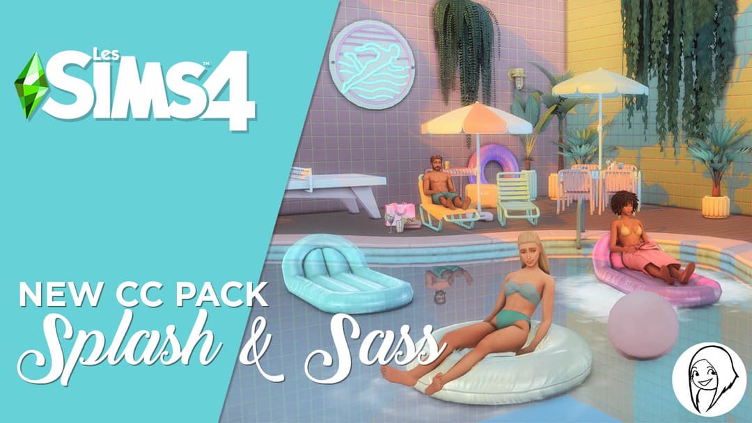 Набор для зоны бассейна Splash & Sass | Sims4Mods