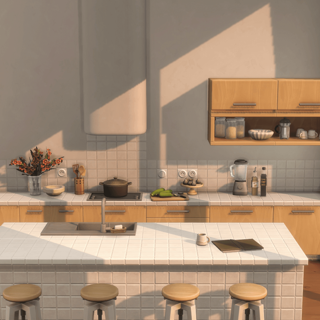 Набор кухонной мебели TILABLE Kitchen | Sims4Mods