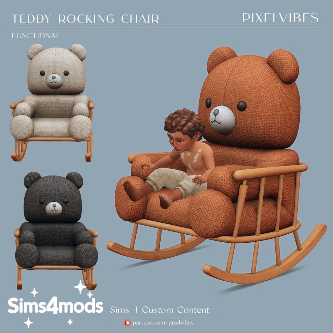 Детское кресло-качалка Teddy Rocking | Sims4Mods