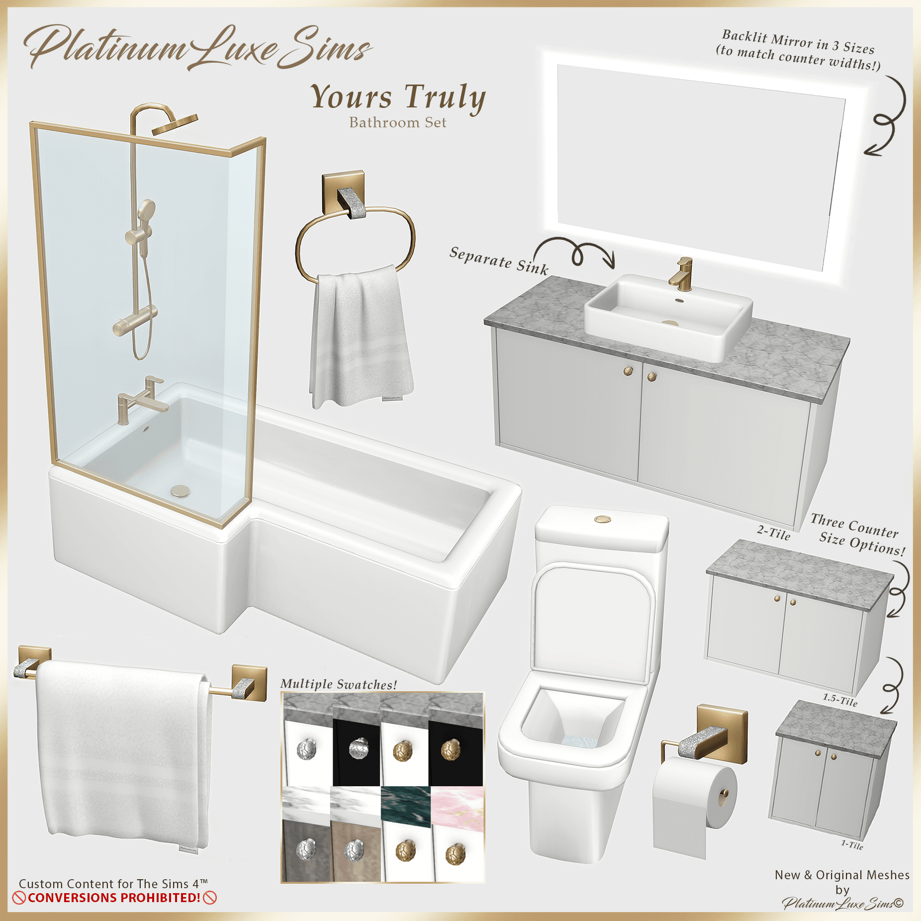 Сет для ванной Yours Truly Bathroom Set | Sims4Mods