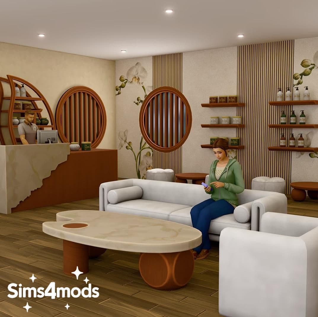 Набор мебели для бизнеса Zen Spa | Sims4Mods