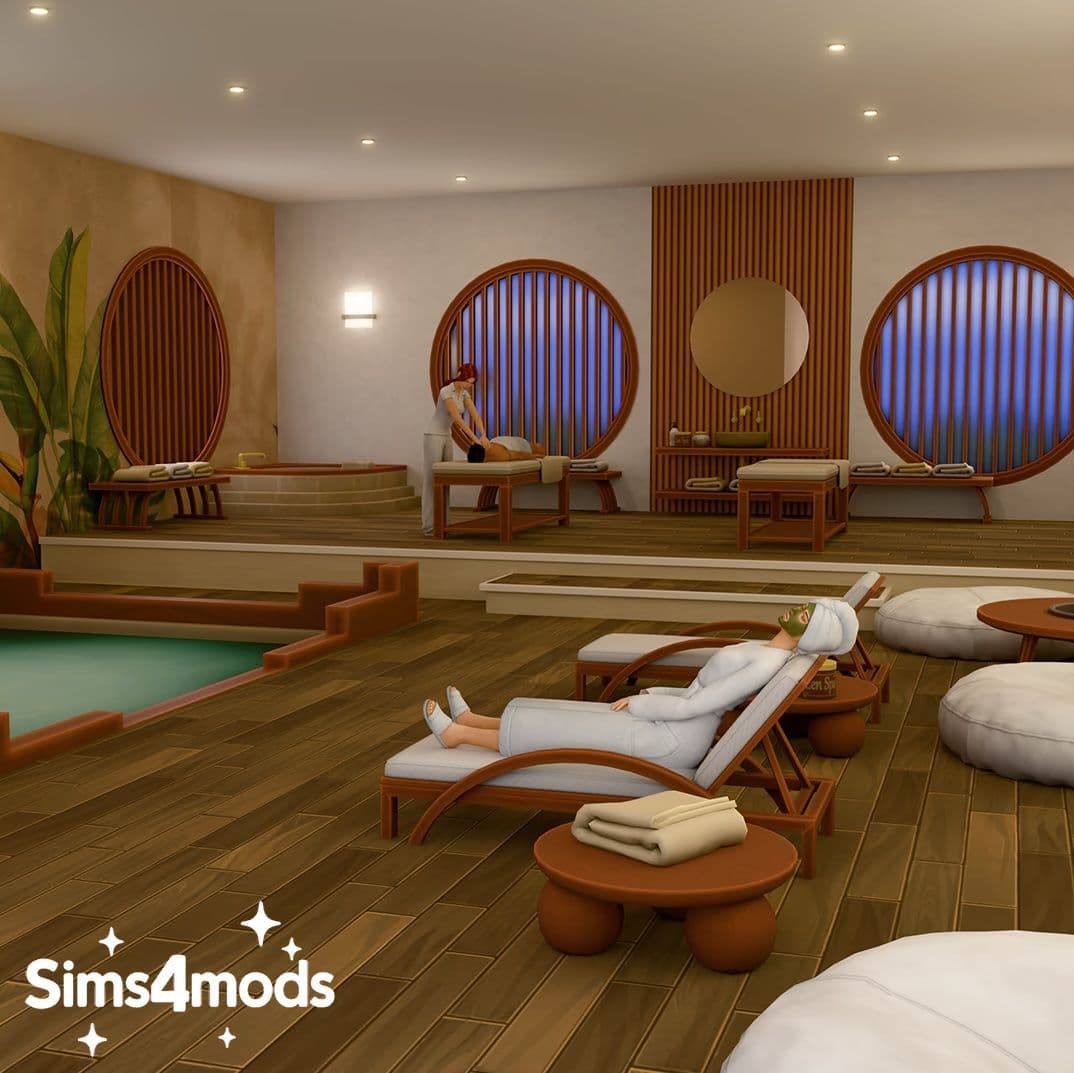 Набор мебели для бизнеса Zen Spa | Sims4Mods