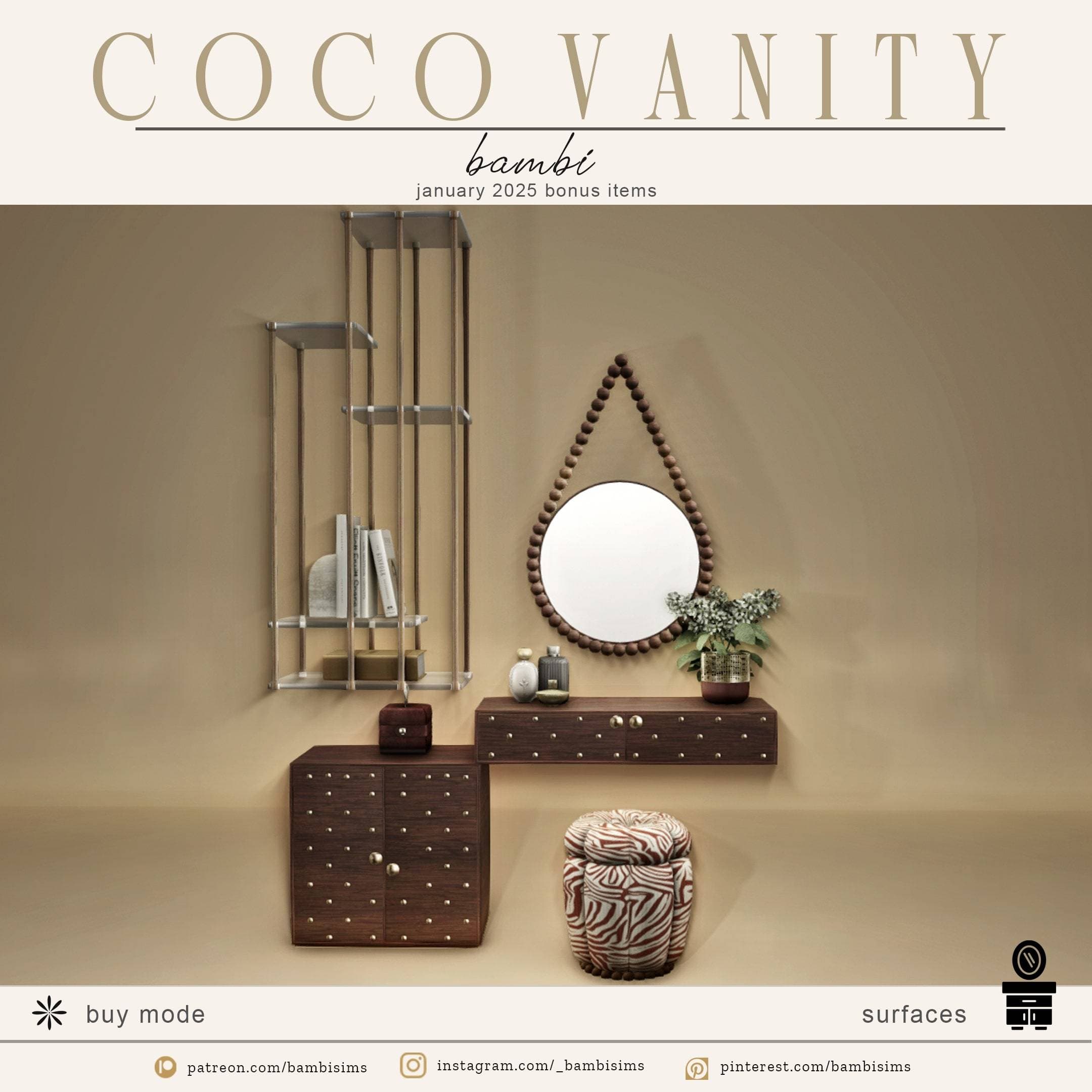 Туалетный столик Coco Vanity | Sims4Mods