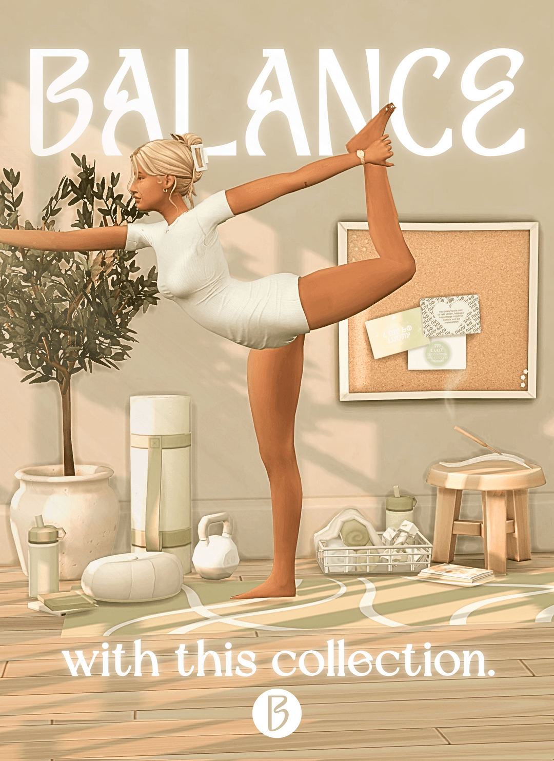 Сет предметов для йоги The Balance Collection | Sims4Mods