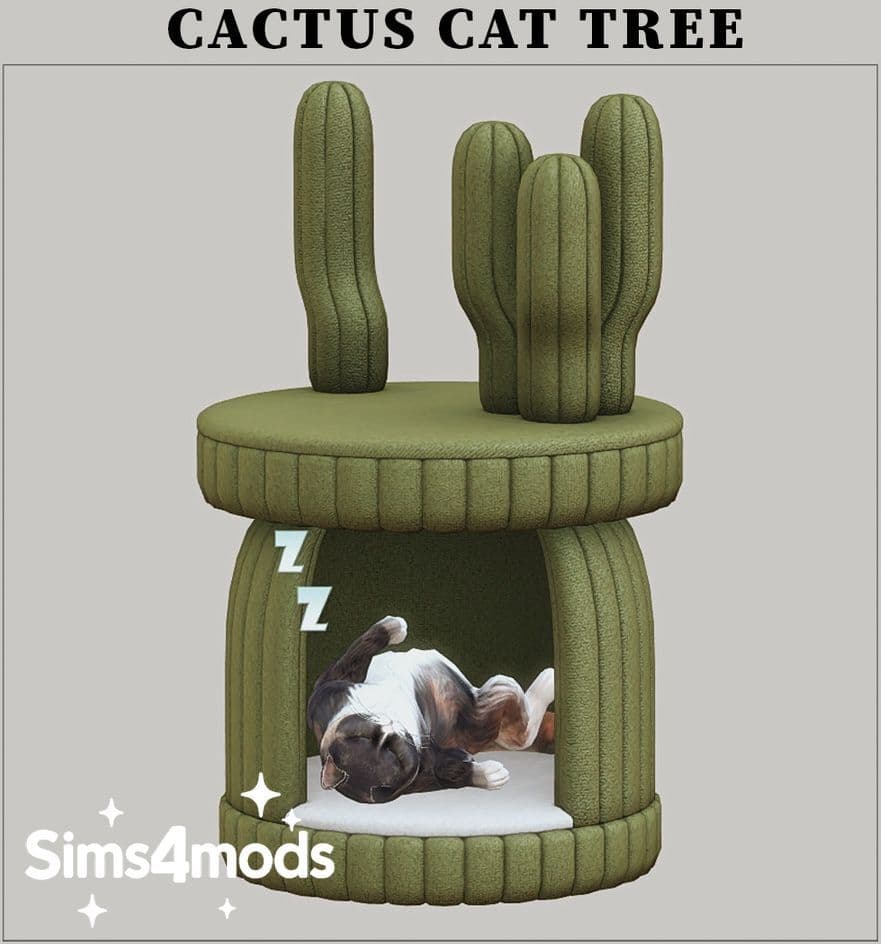 Домик для кошек Cactus Cat Tree | Sims4Mods