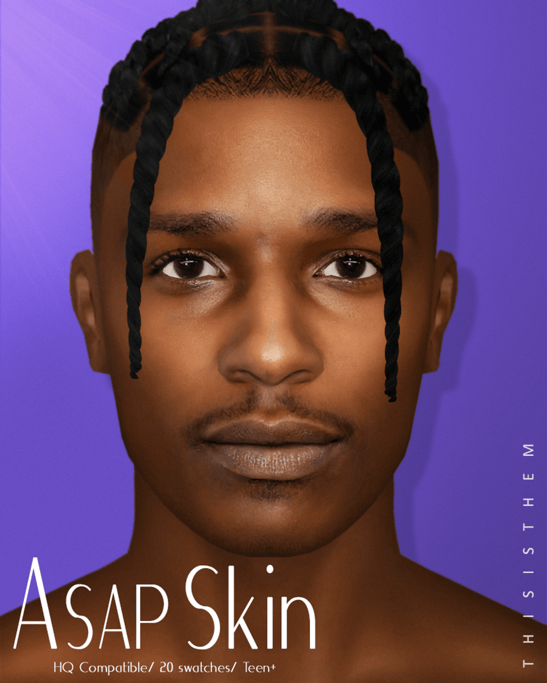 Скин и Сим A$AP Skin&Sim | Sims4Mods